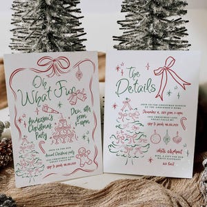 Editable Christmas Party Invitation: Whimsical Hand Drawn Design (canva ...
