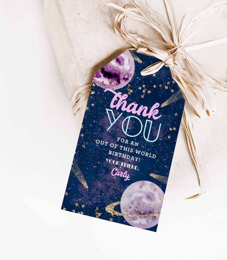 Editable Space Favor Tag Printable Template, Out of This World Birthday ...