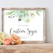 8x10 Custom Sign Editable Succulent Custom Sign Eucalyptus - Etsy