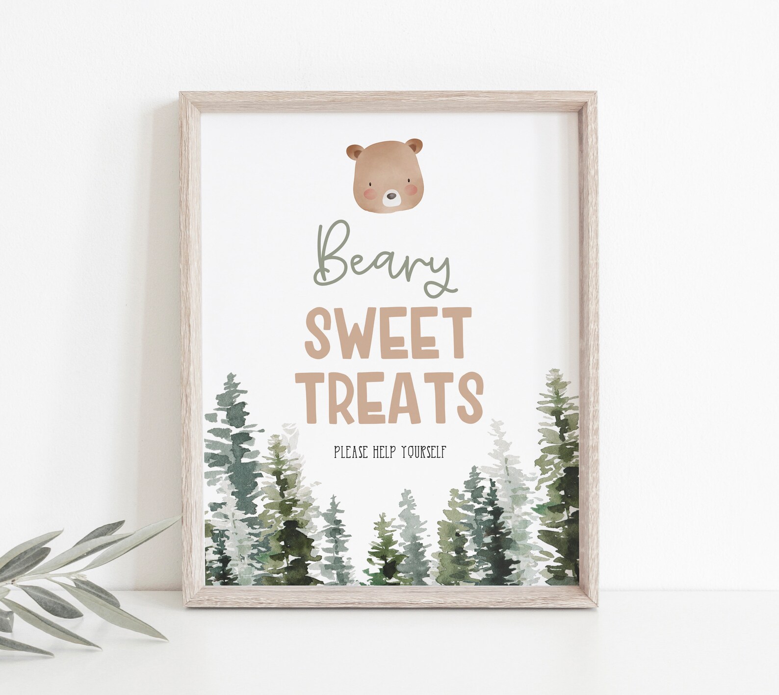 Teddy Bear Baby Shower Beary Yummy Food Sign Bear-y Sweet - Etsy