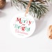 Wishing You a Merry and Bright Christmas Gift Tag Modern Xmas - Etsy