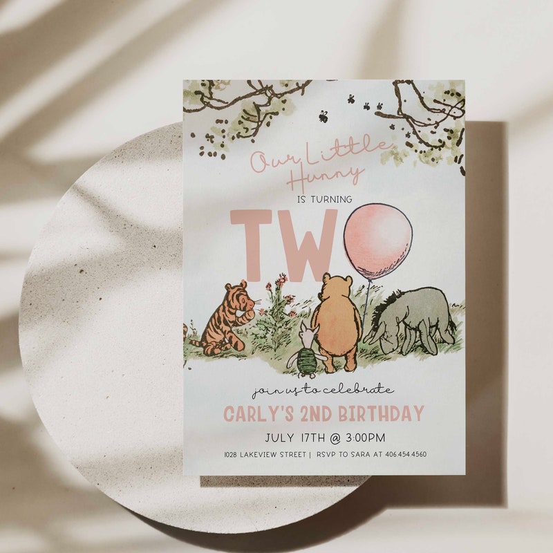 Winnie the Pooh Invites 2 - Etsy