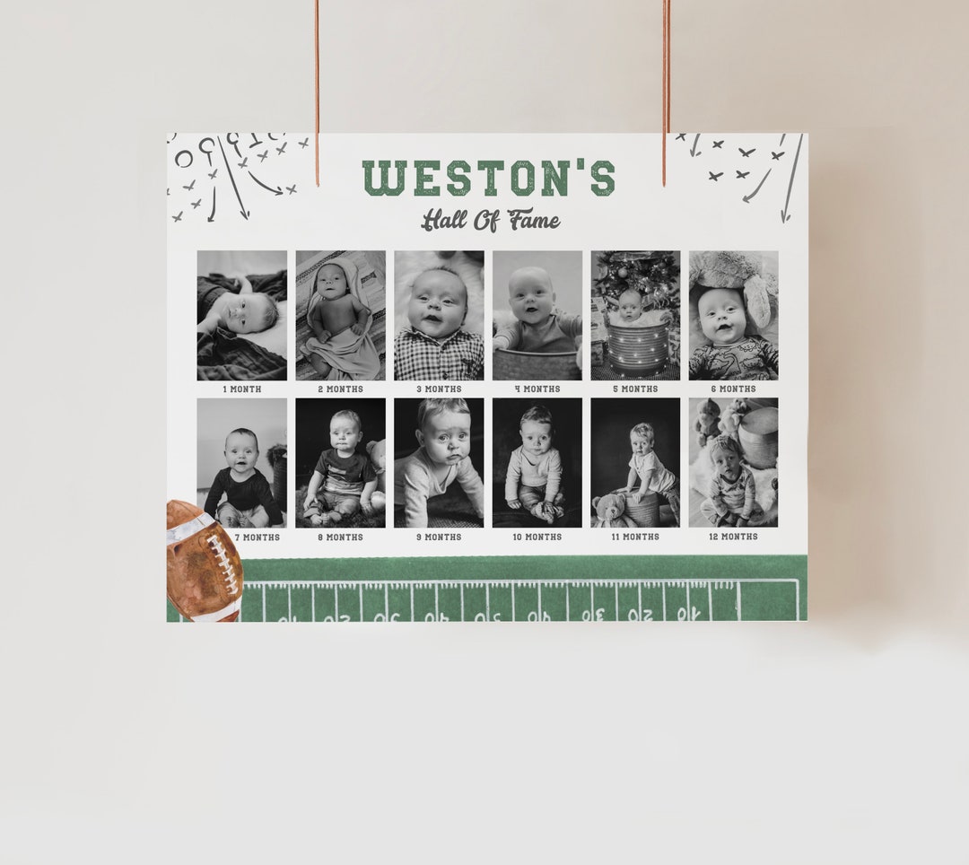 Monthly Photo Board Sign, First Year Picture Monthly Photos Tags ...