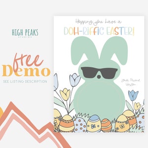 Editable Play Dough Easter Gift Tag Printable Template Green - Etsy