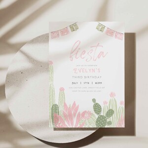 Editable Cactus Fiesta Birthday Invitation, Mexican No Time to 'siesta ...