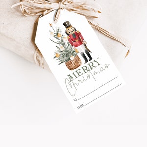 Printable Nutcracker Gift Tag, Classic Christmas Gift Labels ...