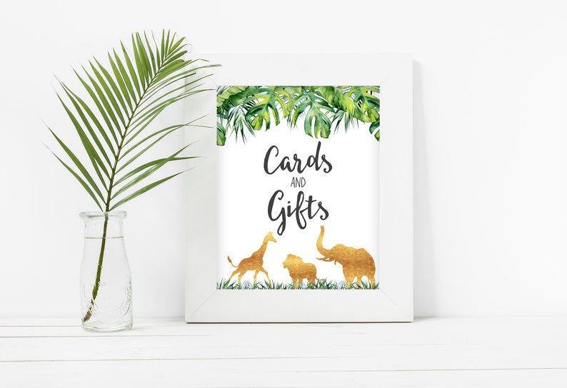 Jungle Cards and Gifts Sign Gifts Table Sign Cards Table - Etsy