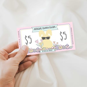 Easter Bunny Bucks Printable, Play Money Template, Egg-cellent Behavior ...