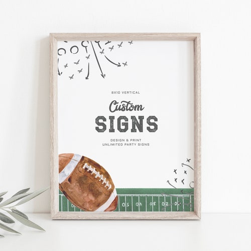 Welcome Sign Football Birthday It's Game Time Game on - Etsy