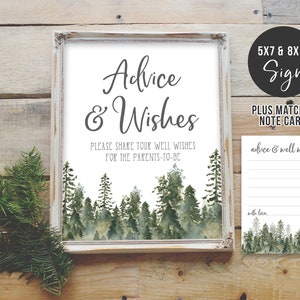 Advice and Wishes Sign for the New Parents Well Wishes - Etsy