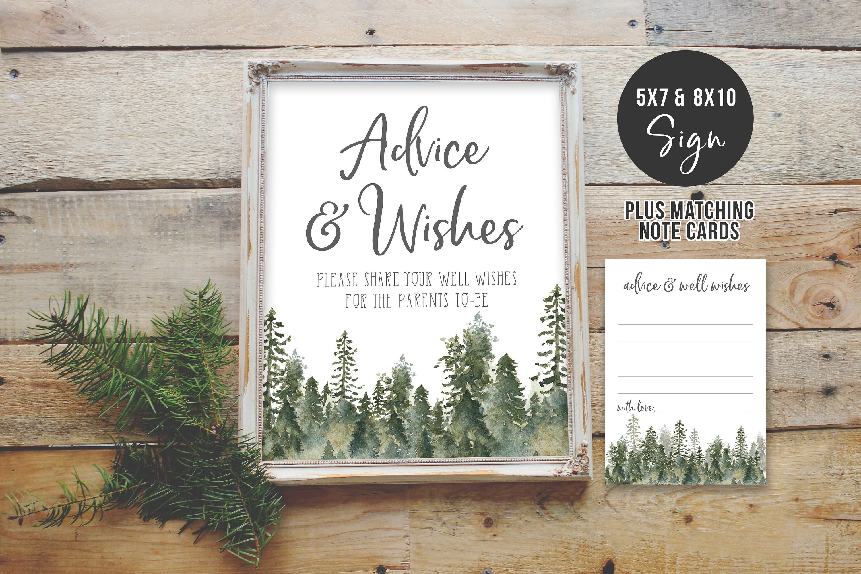 Advice and Wishes Sign for the New Parents Well Wishes - Etsy