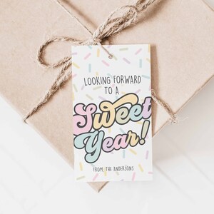 Sweet Year Gift Tag Template, Printable Rainbow Sprinkles Back to ...