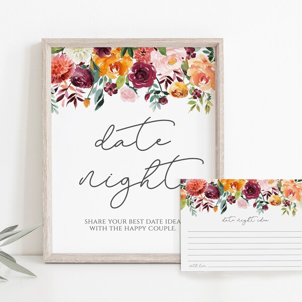 Date Night Ideas Sign - Etsy