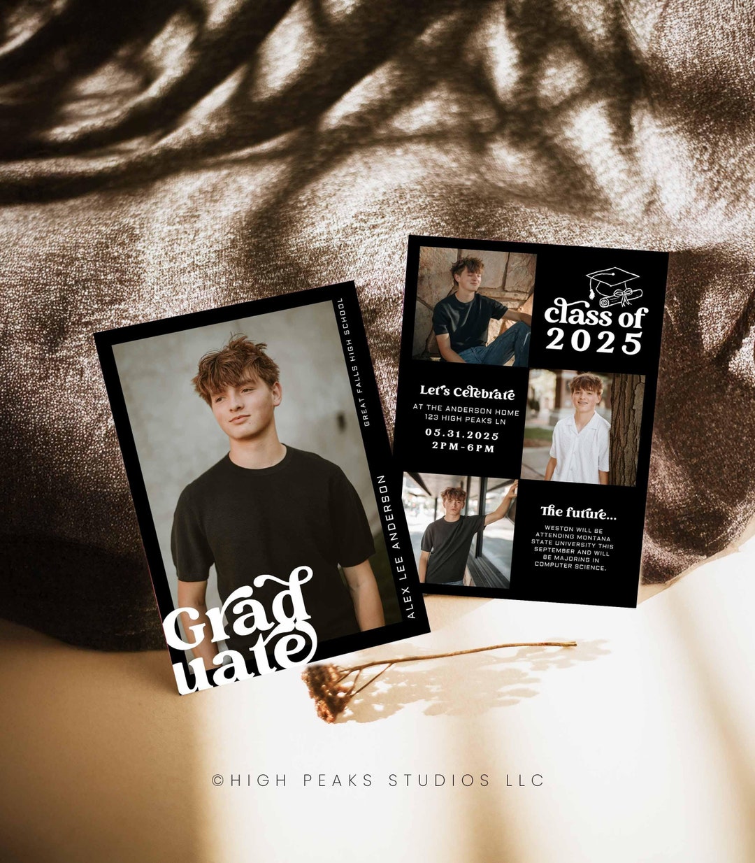 Graduation Invitation 2025 Template, Modern Graduation Announcement ...