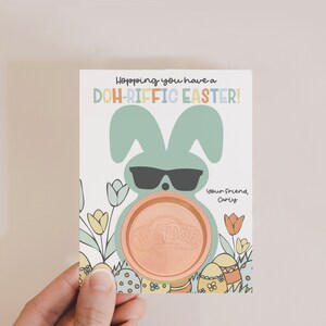 Editable Play Dough Easter Gift Tag Printable Template, Green Blue ...