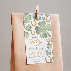 Teacher Appreciation Printable Tag for St. Patrick's Day, Lucky to Have ...
