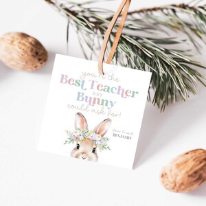 Easter Teacher Appreciation Gift Tag Printable, Any Bunny Spring Gift ...