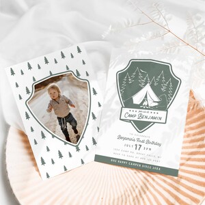 Editable Happy Camper Favor Tag Template, Camp Thank You Sticker ...