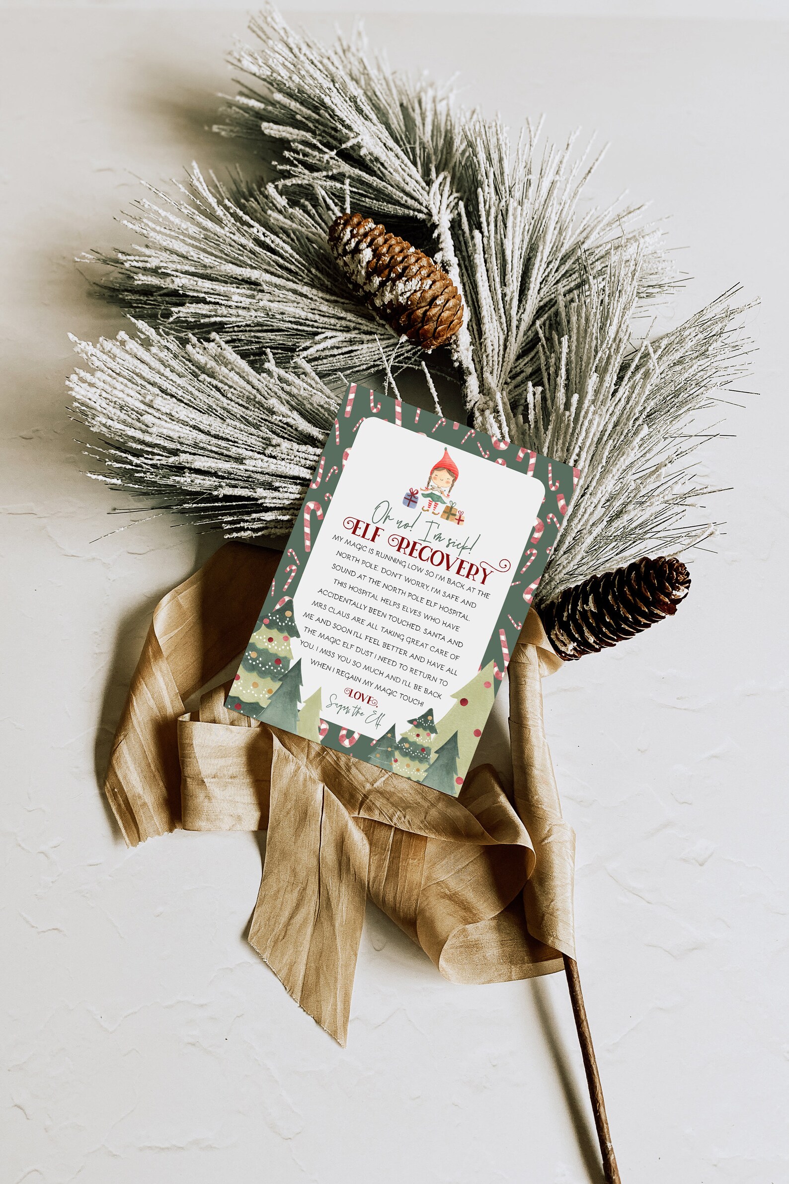 Elf Recovery Letter Template Touched Elf Lost Magic Note to | Etsy