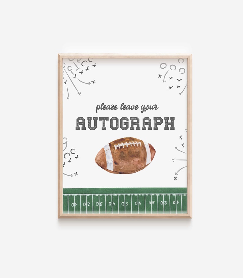 Autograph My Ball Sign, Please Leave Your Autograph, Football Party ...