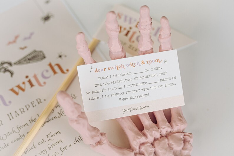 Switch Witch Printable Set, Family Trick-or-treat Traditions, Candy ...