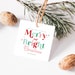 Wishing You a Merry and Bright Christmas Gift Tag Modern Xmas - Etsy
