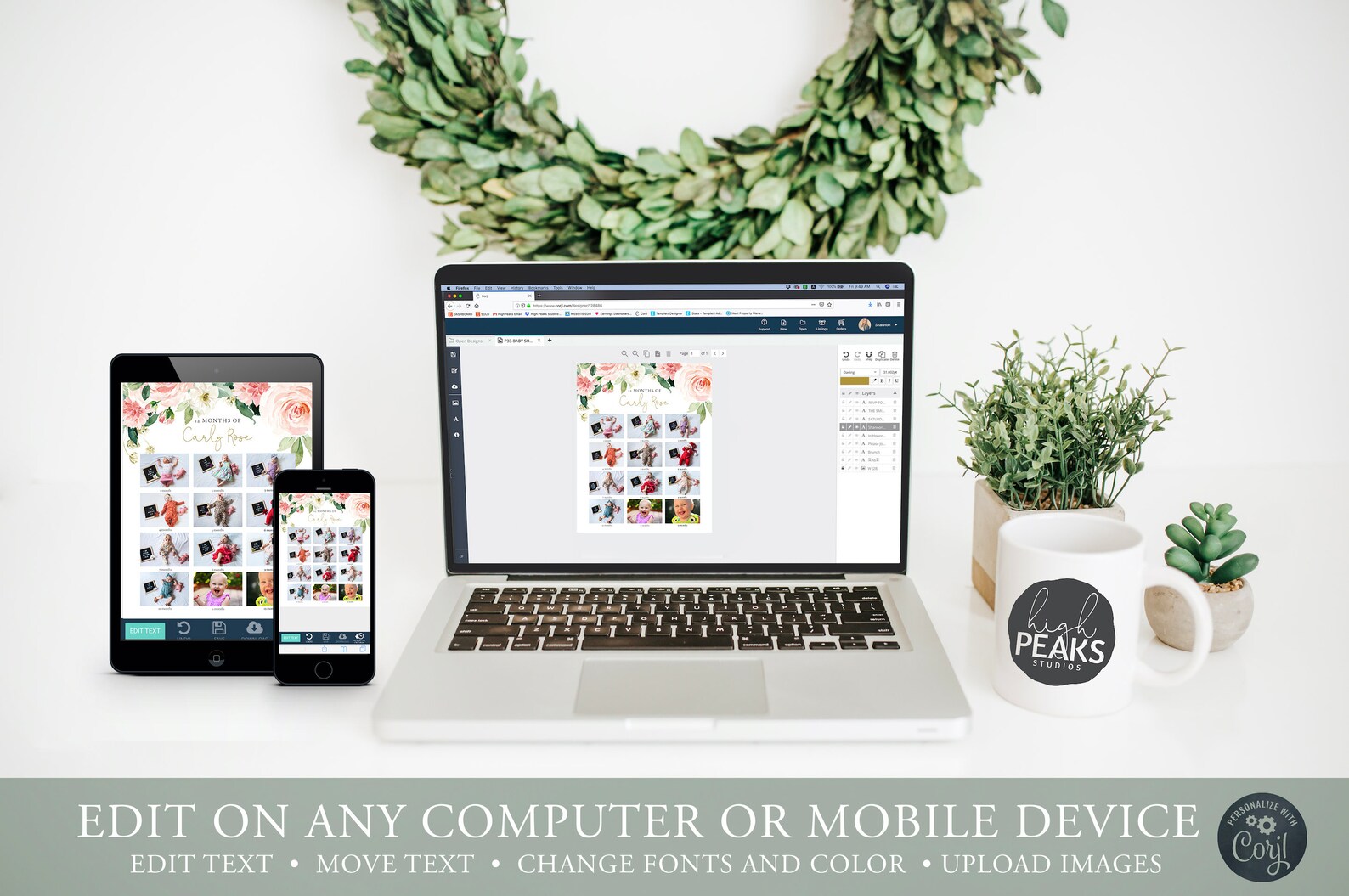 Monthly Photo Collage Poster Template My First Birthday Photo - Etsy