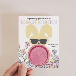 Editable Play Dough Easter Gift Tag Printable Template, Pastel Spring ...