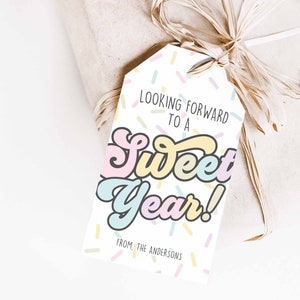 Sweet Year Gift Tag Template, Printable Rainbow Sprinkles Back to ...