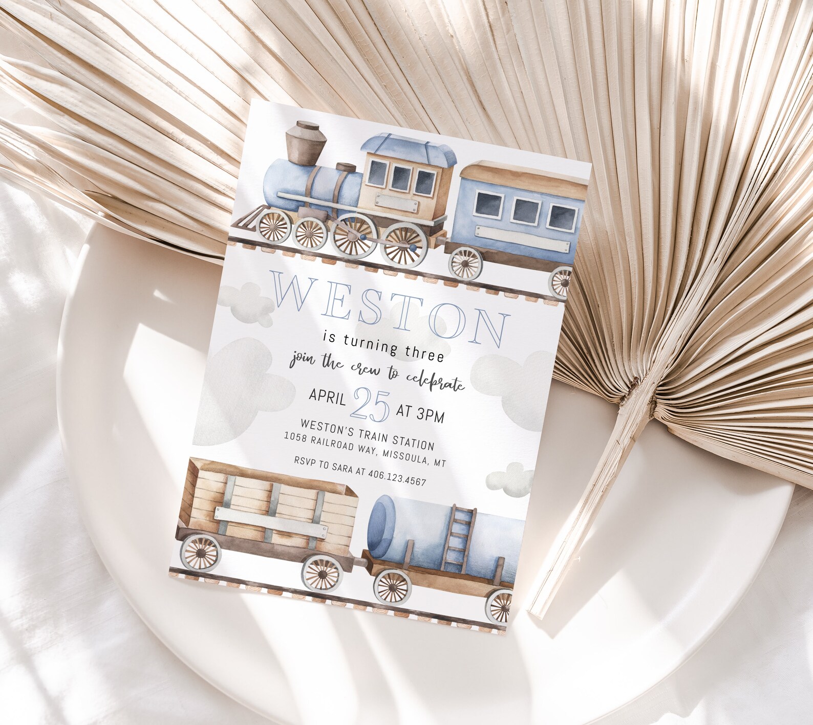 Editable Train Birthday Invitation Transportation Birthday - Etsy Canada