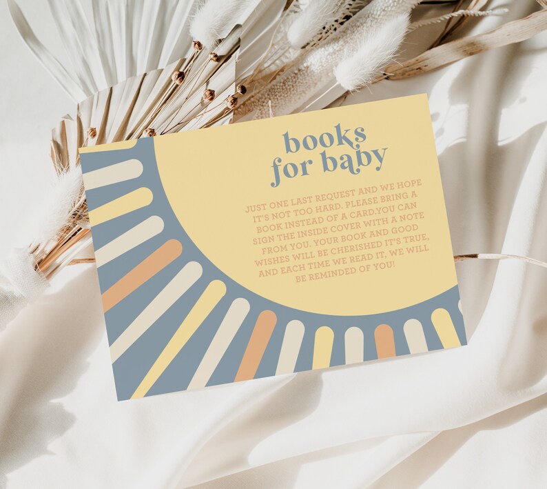 Editable Books for Baby Insert Card Boho Sun A Little Ray of - Etsy