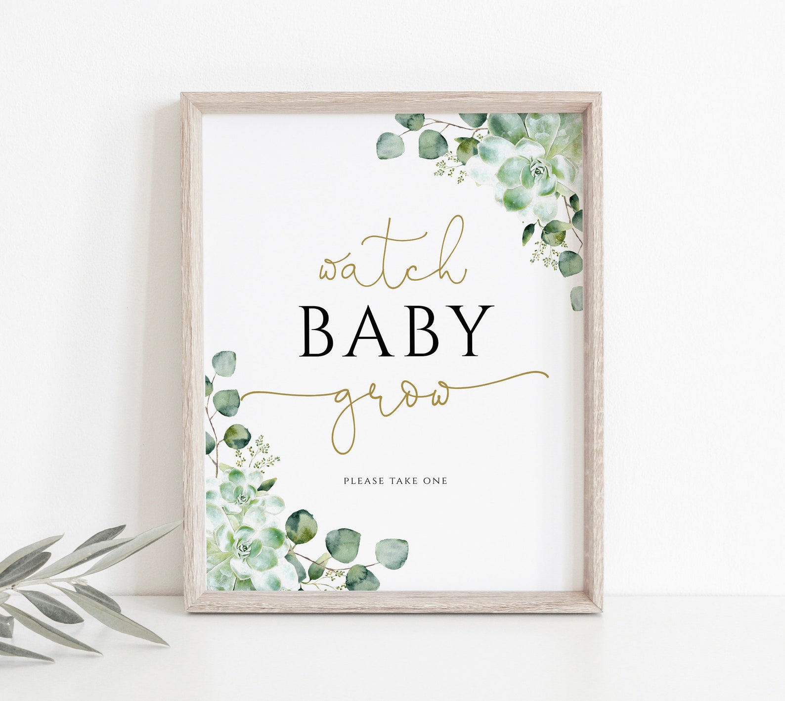 Watch Baby Grow Favor Sign Printable 8x10 Editable Baby - Etsy