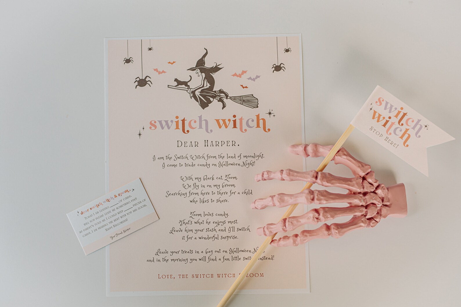 Switch Witch Printable Set, Family Trick-or-treat Traditions, Candy ...
