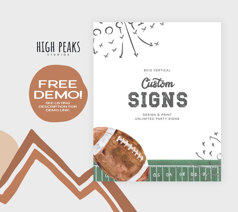 8x10 Custom Sign It's Game Time Game On Football - Etsy