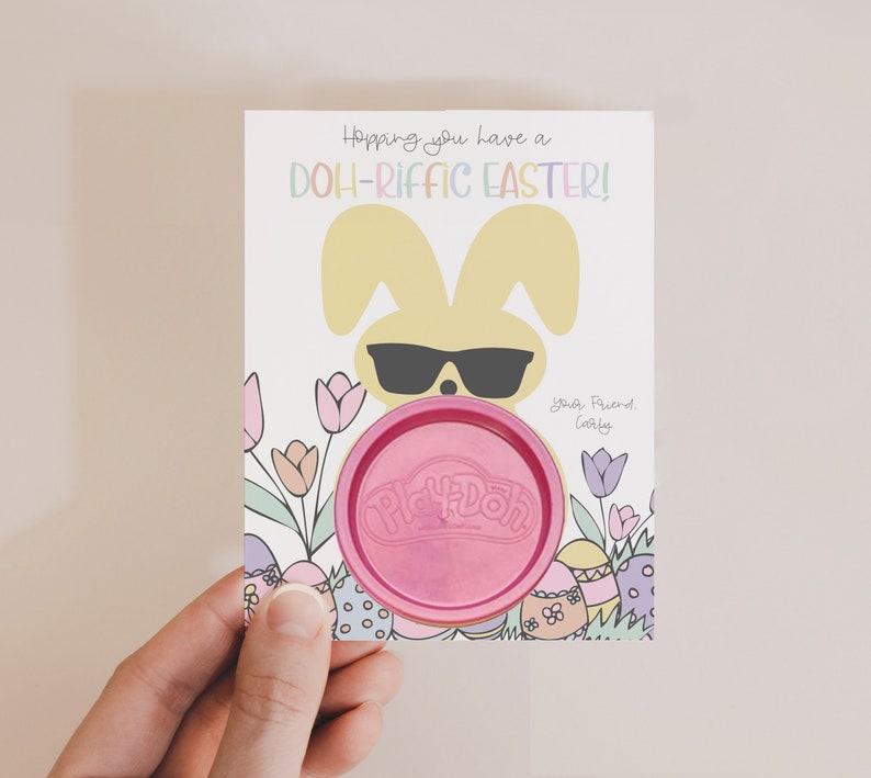 Editable Play Dough Easter Gift Tag Printable Template Pastel - Etsy