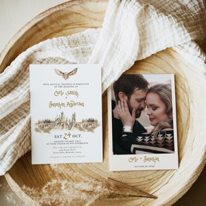 Wizard Wedding Invitation Suite Templates, Magic Wedding Invite Set ...
