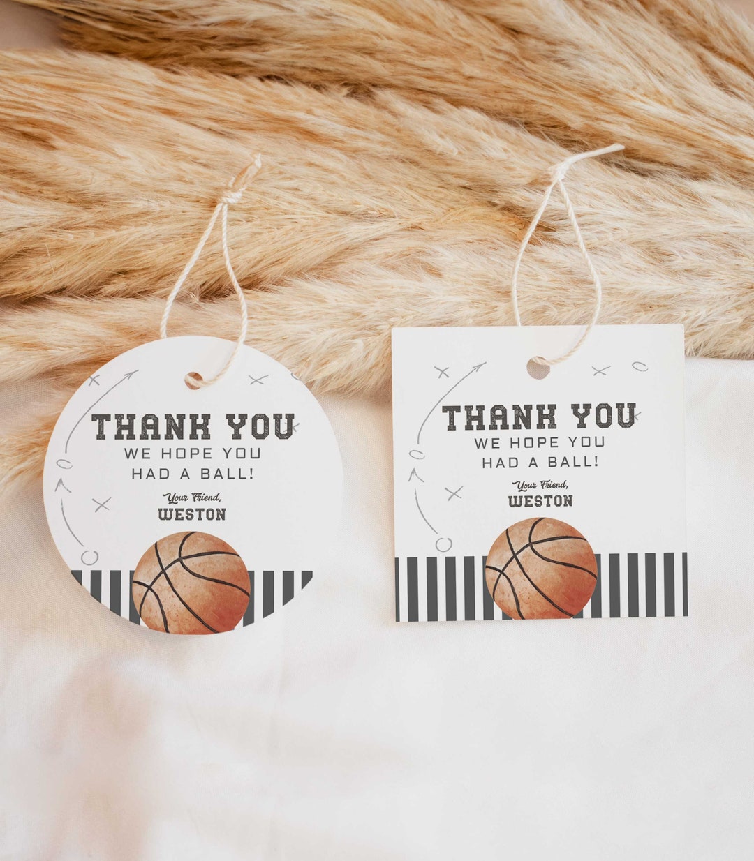 Basketball Party Favor Tags and Sticker Printables, Sports Birthday ...