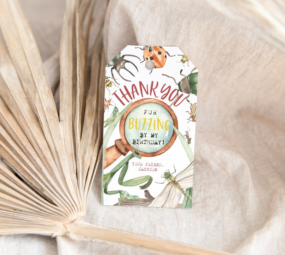 Editable Bug Favor Tag, Boy Birthday Favor Labels, Bugging Out Party ...