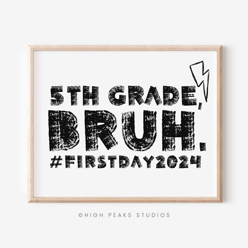 5th Grade Sign - Etsy