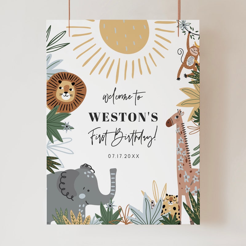 Wild One Welcome Sign - Etsy