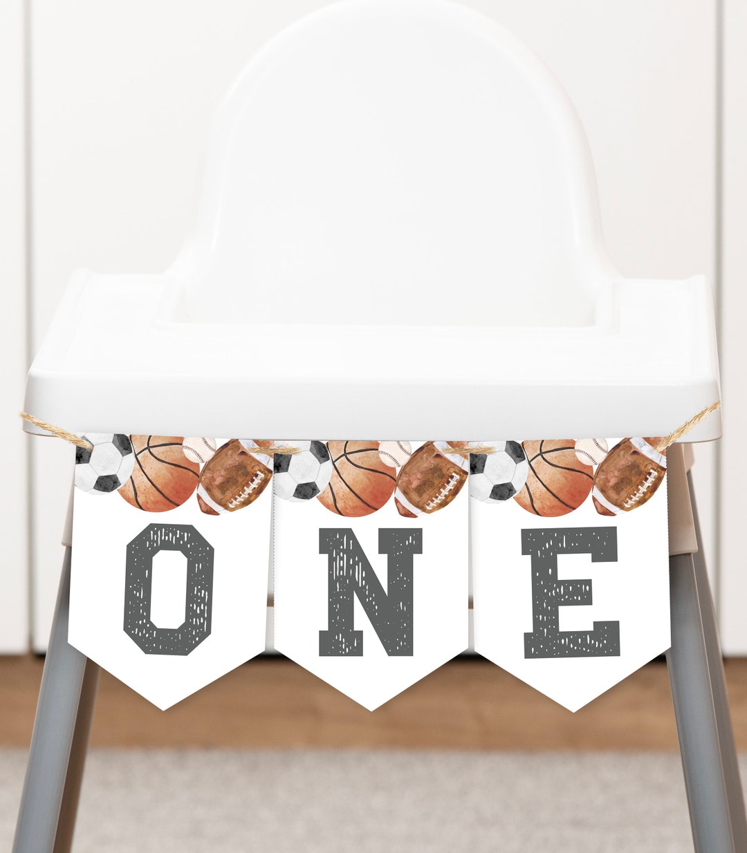 High Chair Banner Template,sports First Birthday High Chair Pennant ONE ...