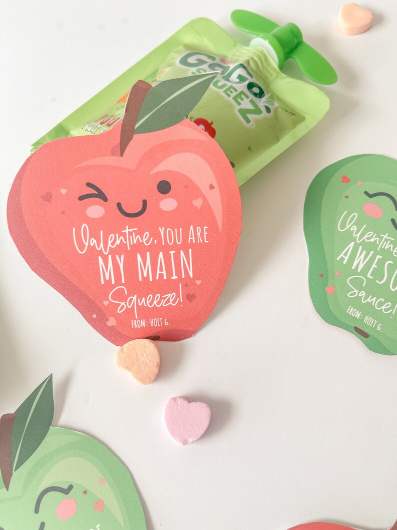 Awesome Sauce Applesauce Valentine Printable,main Squeeze Valentine ...