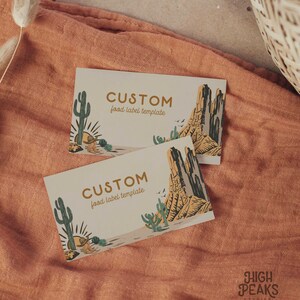 Editable Western Food Label Tent Cards, Place Card Flat Labels, Name ...