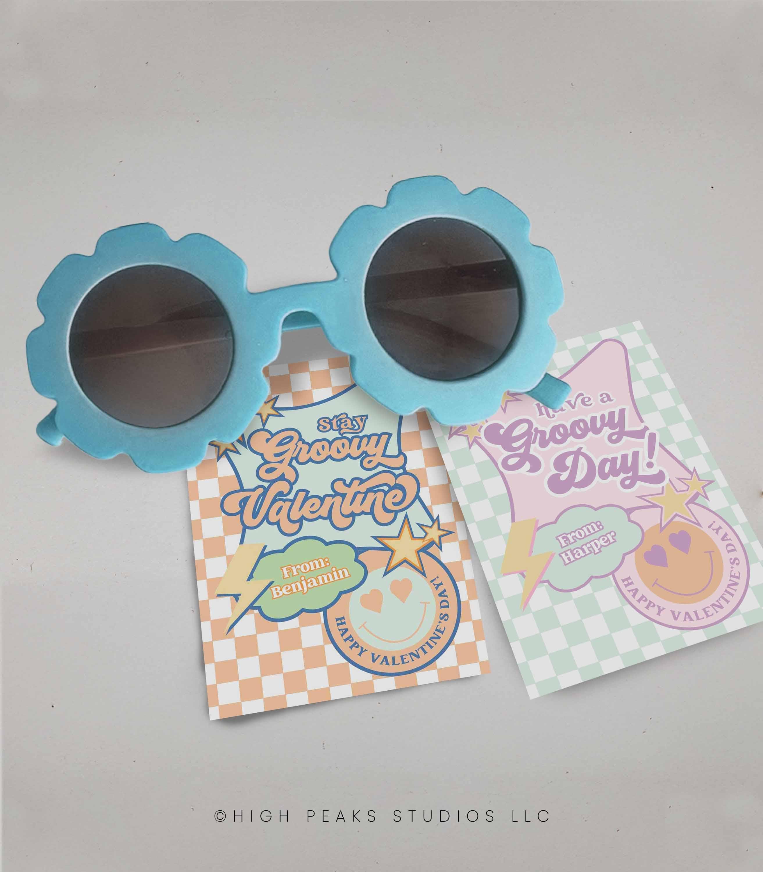 Retro Groovy Valentine Printable, Checkered Stay Groovy Valentine ...
