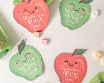 Awesome Sauce Applesauce Valentine Printable,main Squeeze Valentine ...