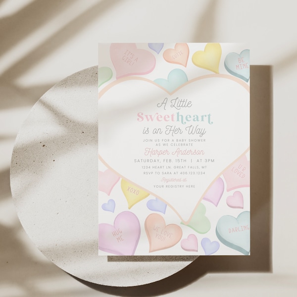 Conversation Hearts Baby Shower - Etsy