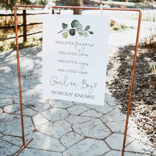 Boy or Girl Sign Printable Sign Ten Little Fingers Ten - Etsy