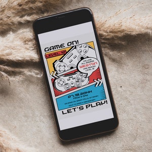 Video Game Birthday Invitation Printable,gamer Birthday Invite,gaming ...