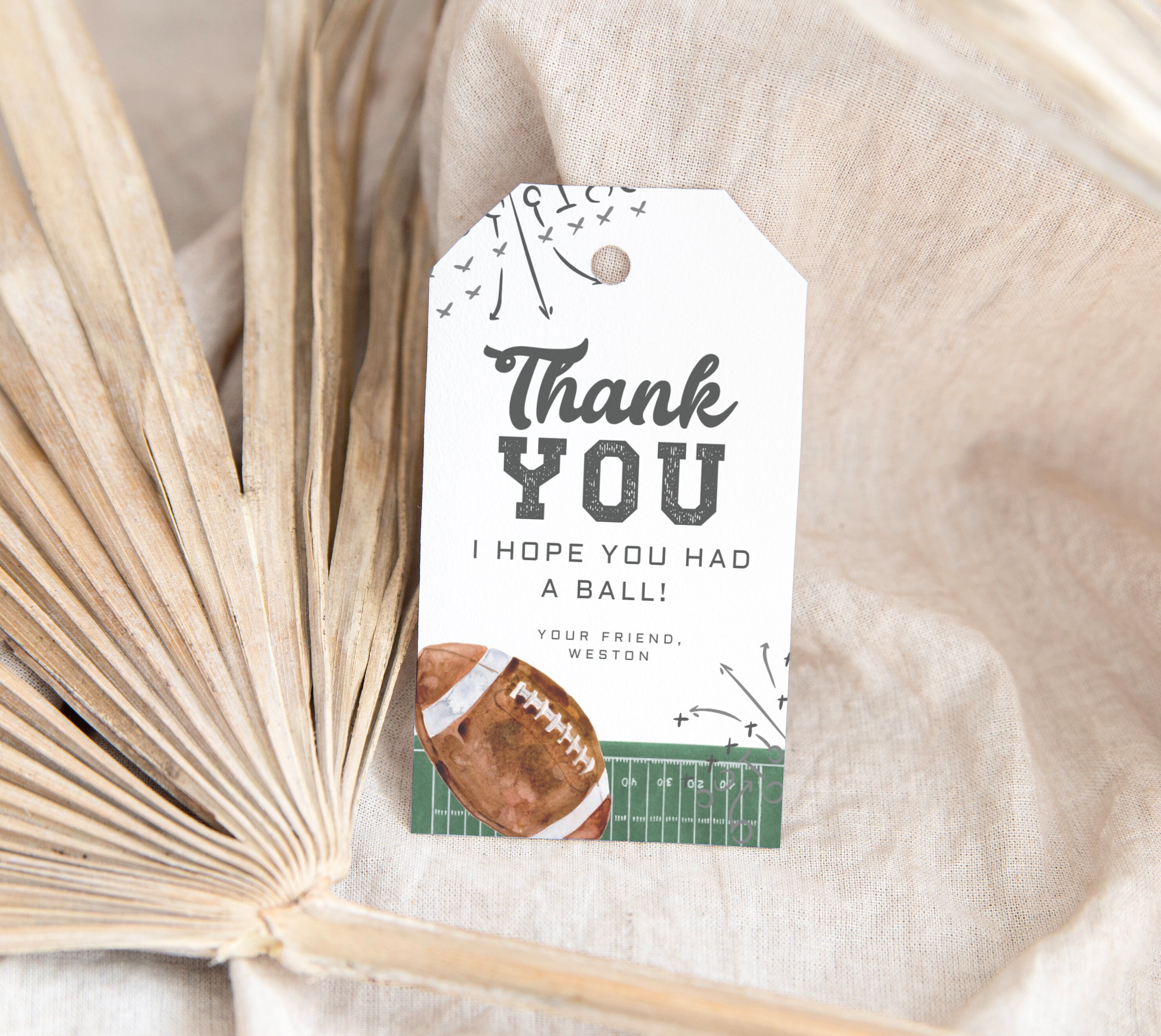 Football Birthday Favor Tag It's Game Time Game on Boy - Etsy