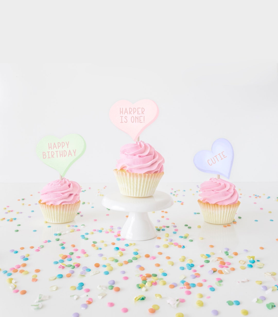 Printable Sweetheart Cupcake Toppers: Valentine's Birthday Party (canva ...